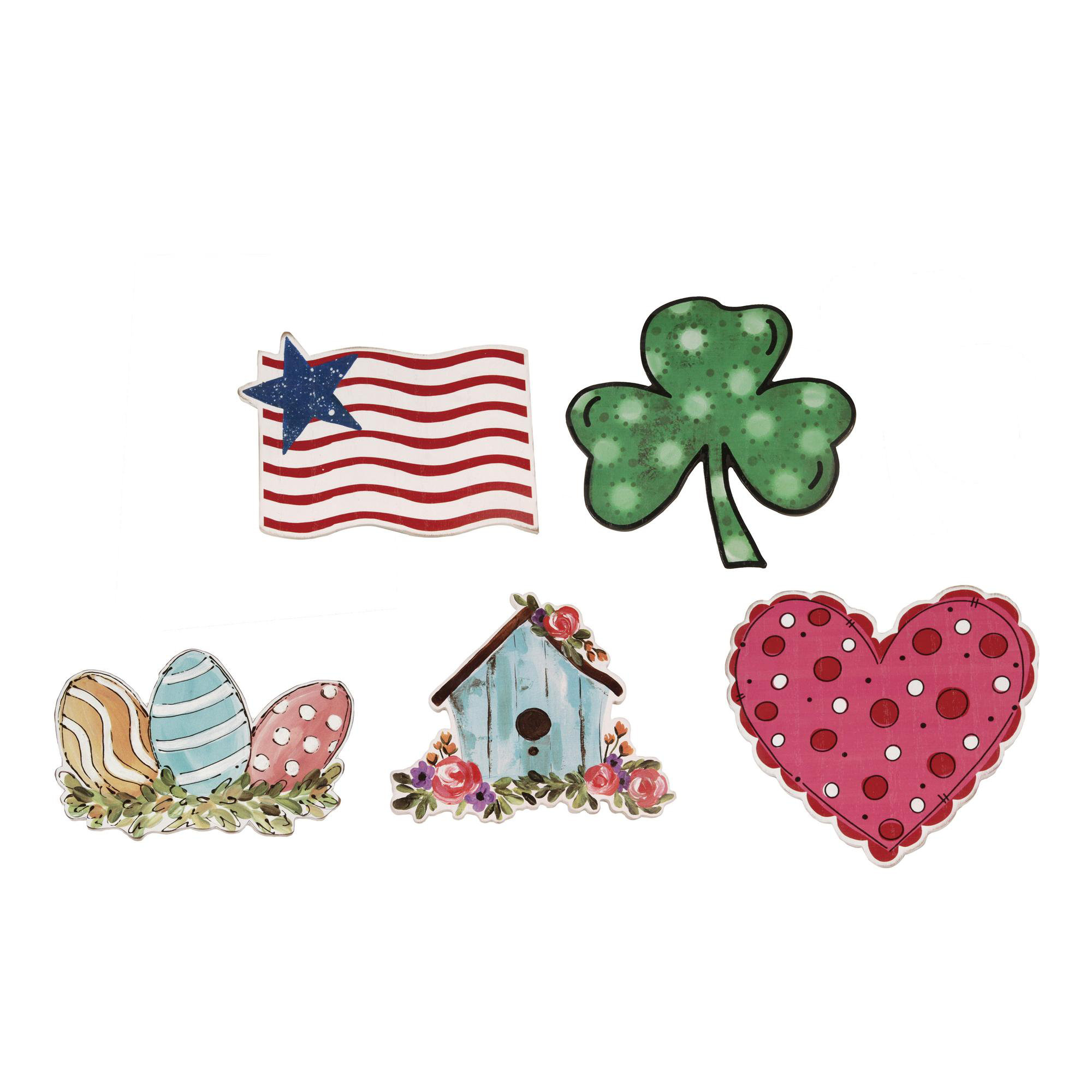 Transpac MDF Oversized Heart Magnets w/Table S/5 Home Decorations ...