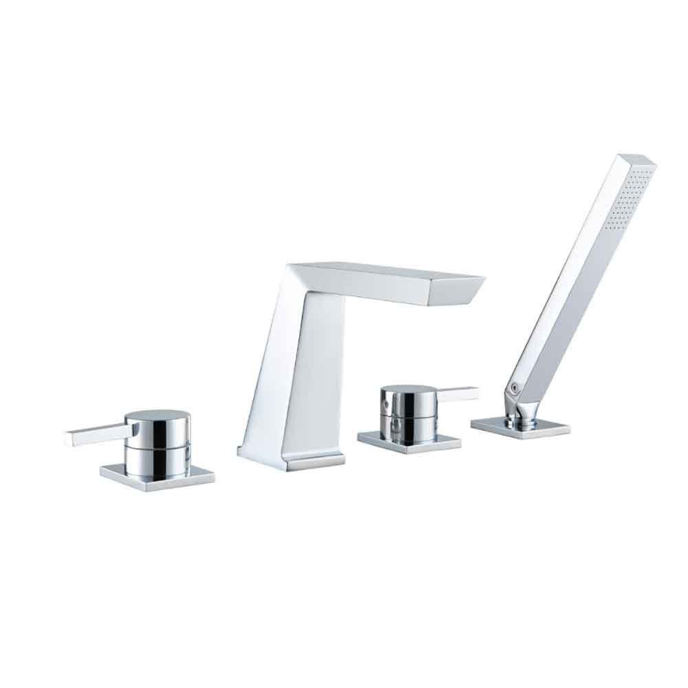 White Stone Katana Deck Mounted Bath Shower Mixer | Wayfair.co.uk