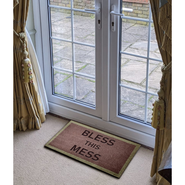 Happy Larry Lela Bless This Mess 40cm x 70cm Indoor Door Mat | Wayfair ...
