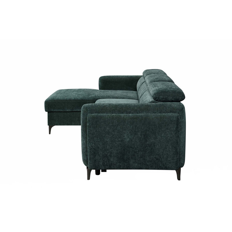 Orren Ellis Modern Chenille Sectional Sofa | Wayfair