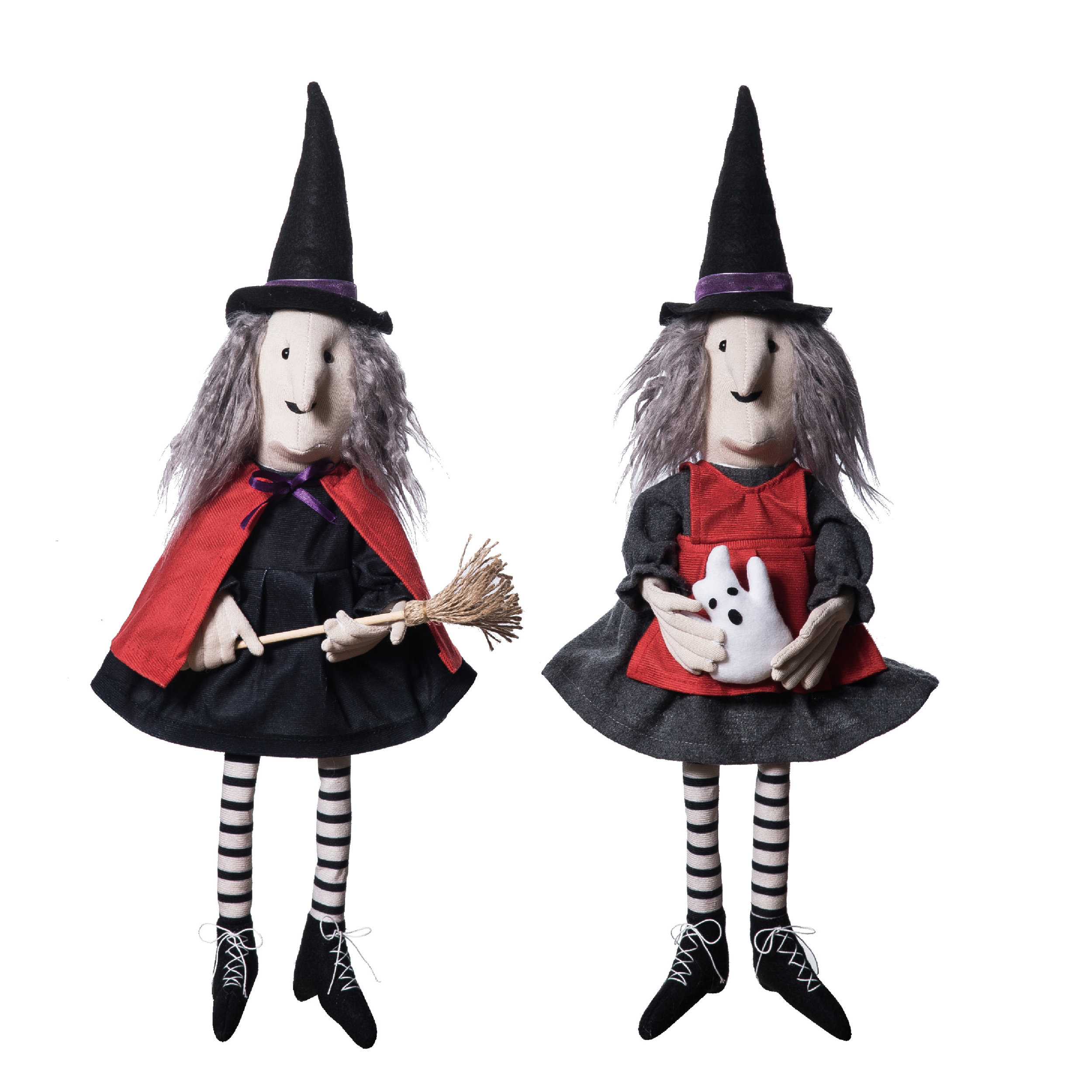 The Holiday Aisle® Plush Witch Sitter Set of 2 Halloween Home ...