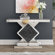 Everly Quinn Amla 47.25" Mirrored Glass Console Table Entryway Living ...