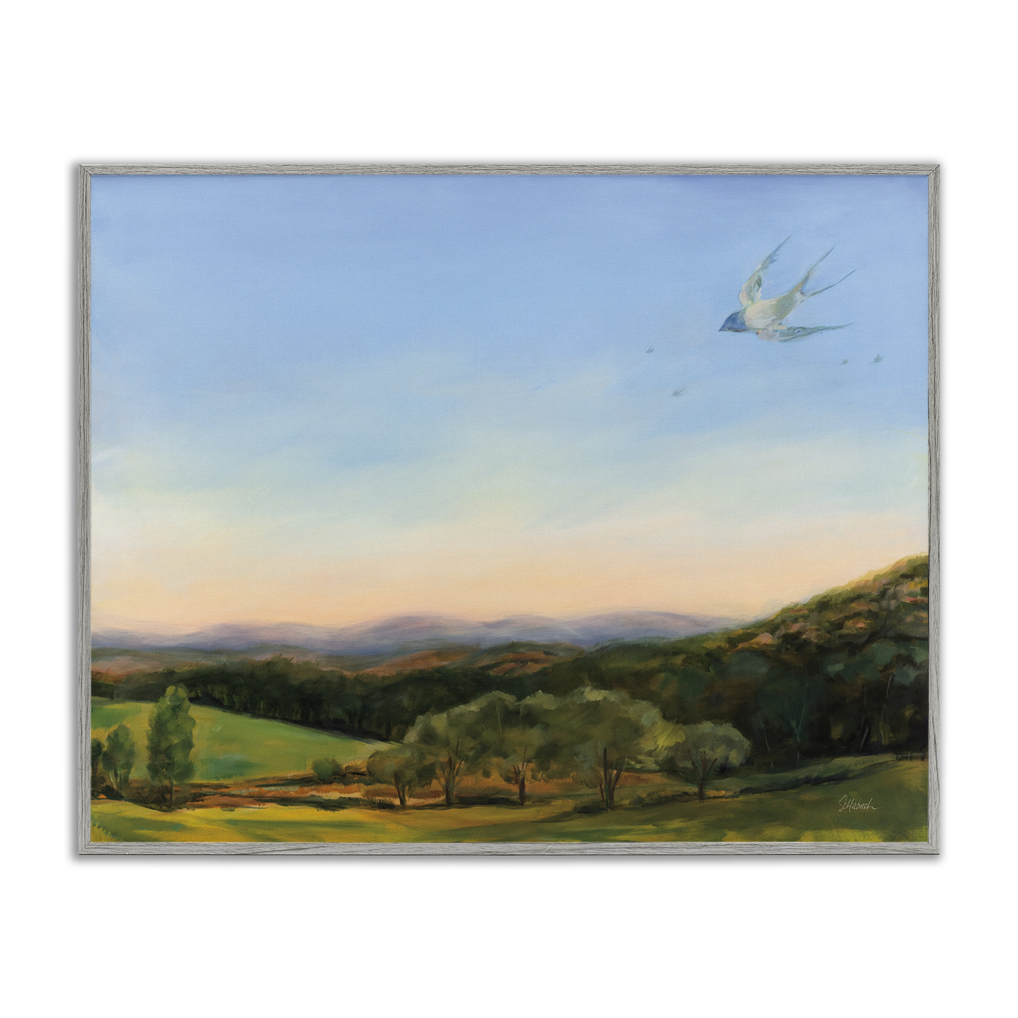 Charlton Home® Bird Over Fable Farm Giclee Art by Sue Schlabach | Wayfair