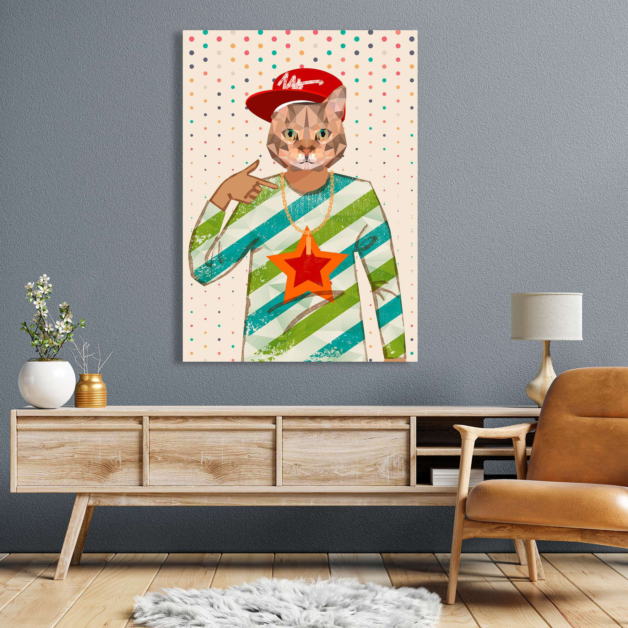 Happy Larry Hip Hopper by Matt Spencer - Wrapped Canvas Art Prints ...