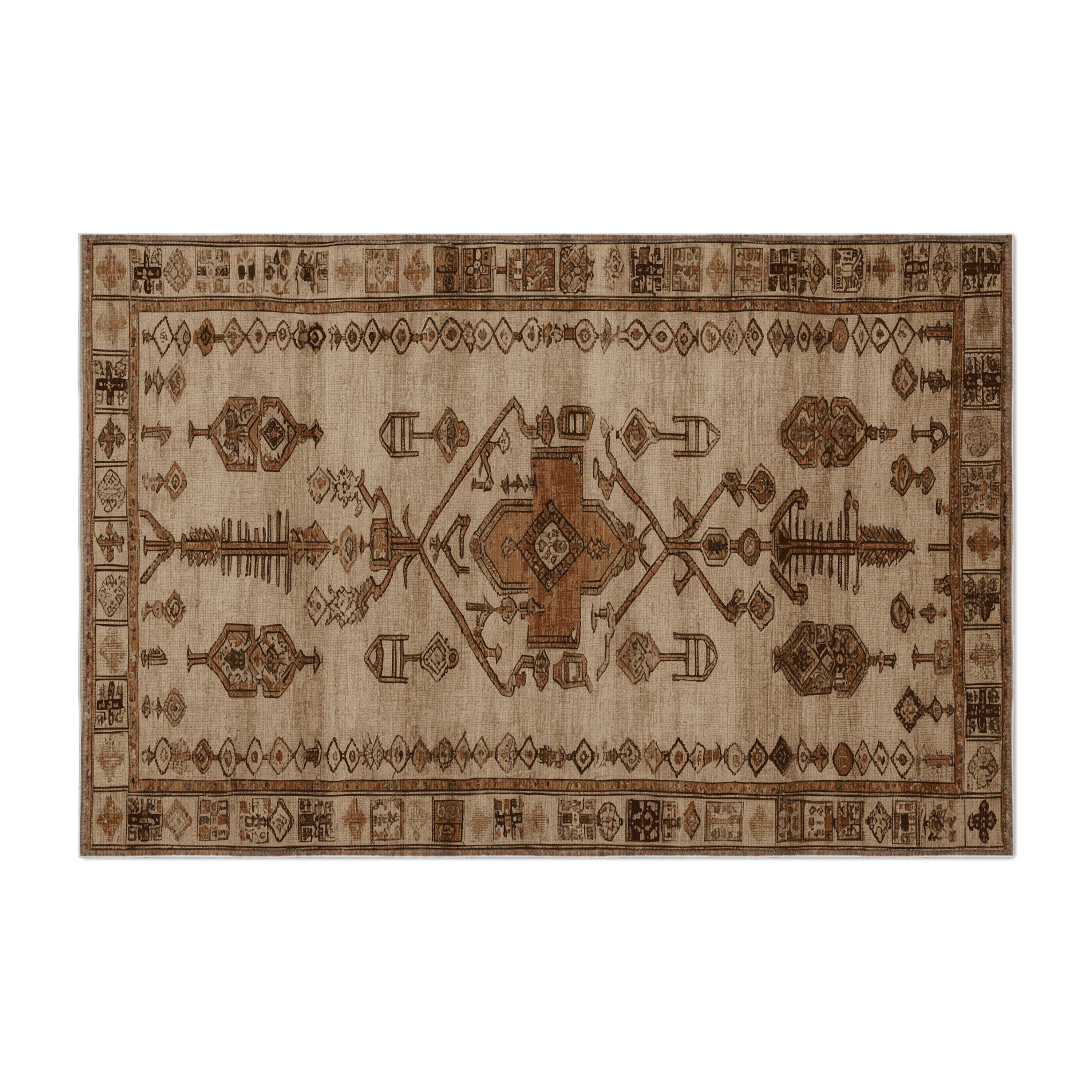 Hokku Designs Turkish Beige Indoor and Outdoor Area Rug | Wayfair