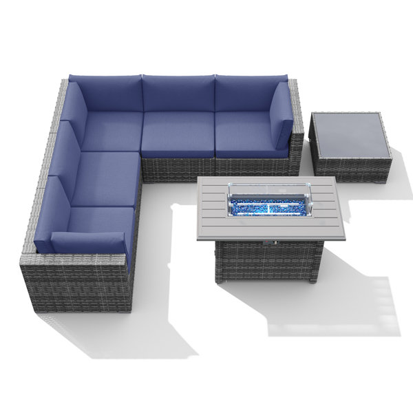 Wade Logan® Caydin 5 - Person Outdoor Seating Group with Cushions ...