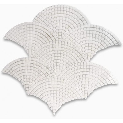 Tileville 12" x 12" Marble Fan Mosaic Wall & Floor Tile | Wayfair