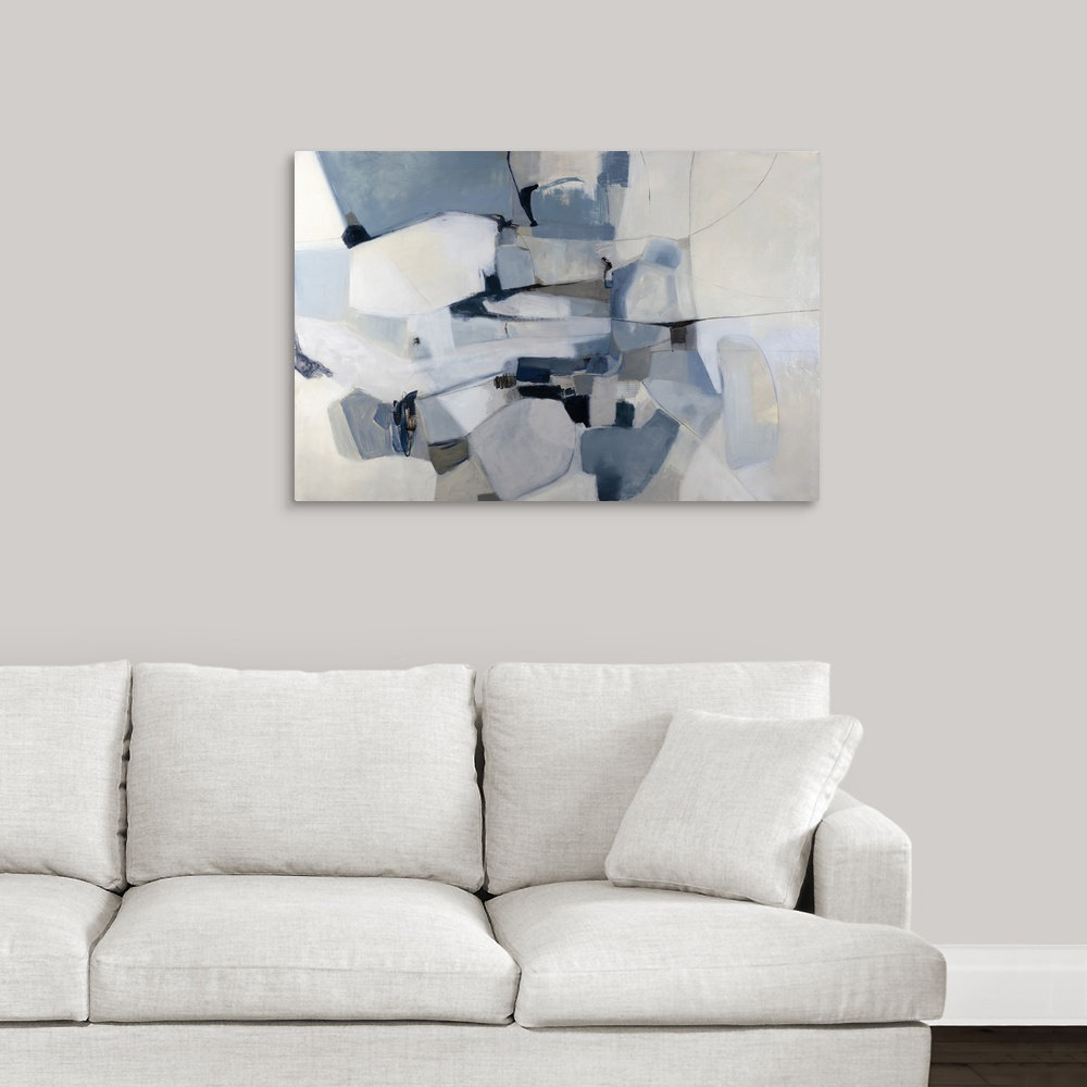Wrought Studio™ 'Blue Boxes' Painting on Canvas | Wayfair