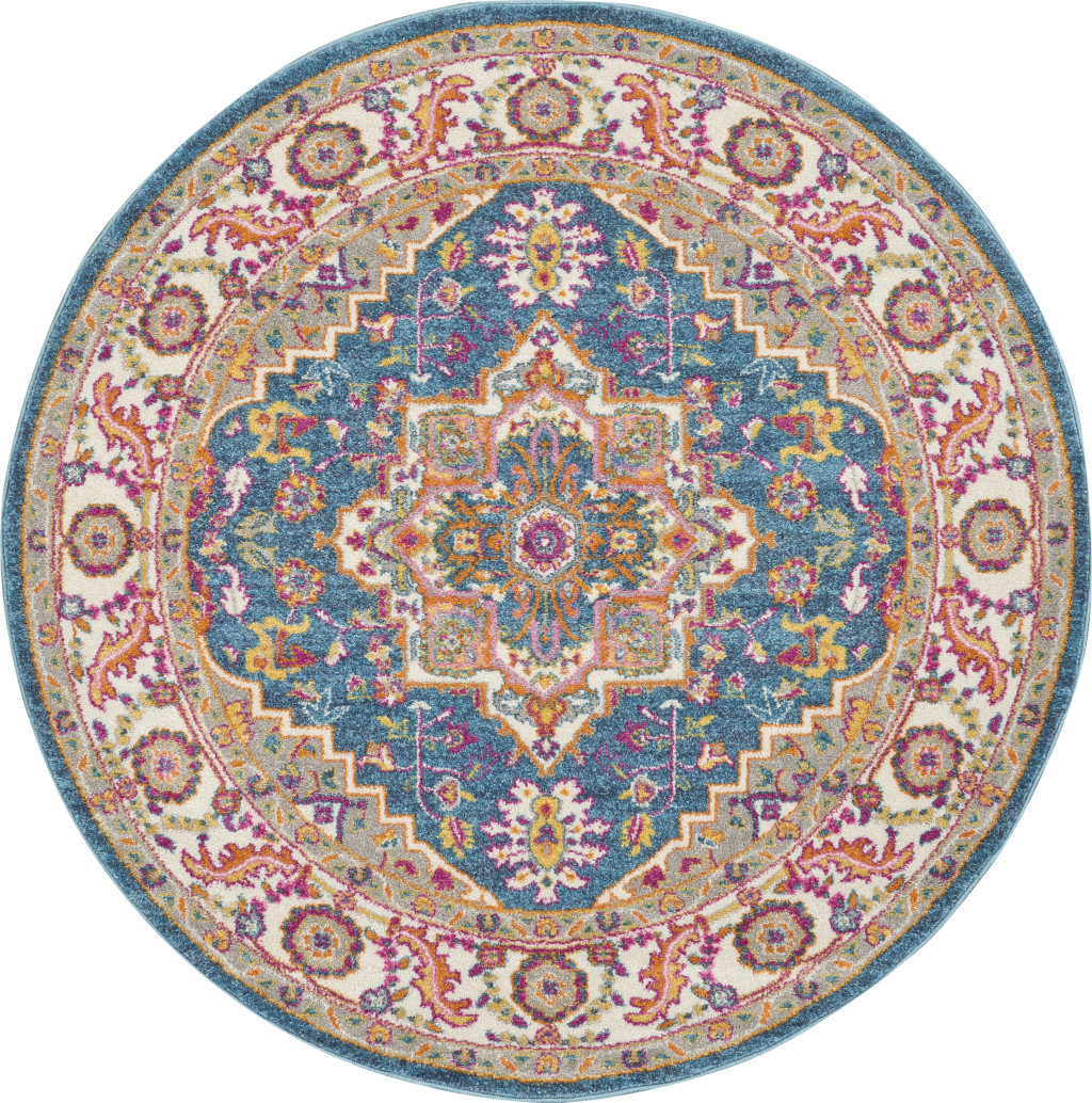 Bungalow Rose Floral Power Loom Rug | Wayfair