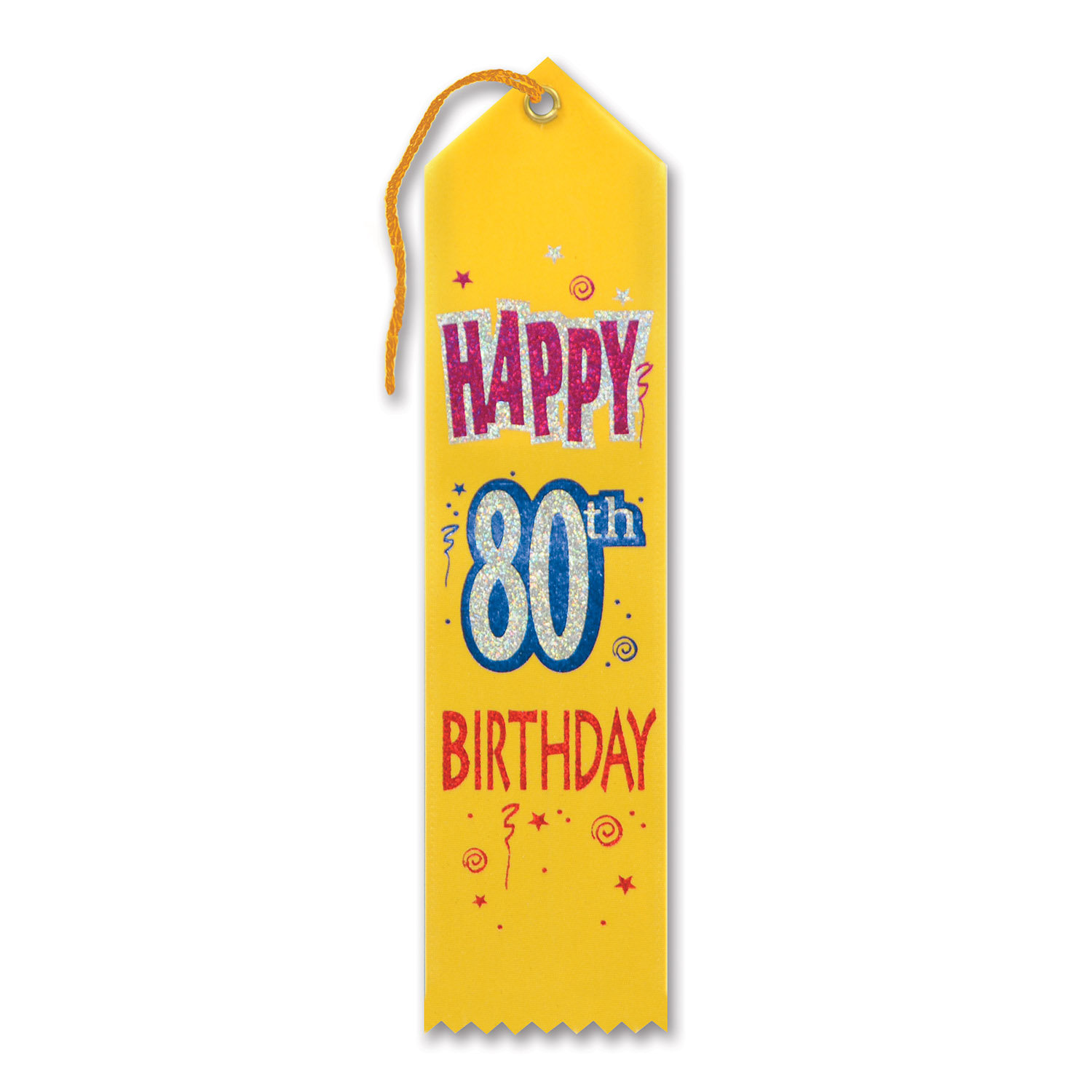 Fleur De Lis Living Happy "80th" Birthday Award Ribbon - Wayfair Canada