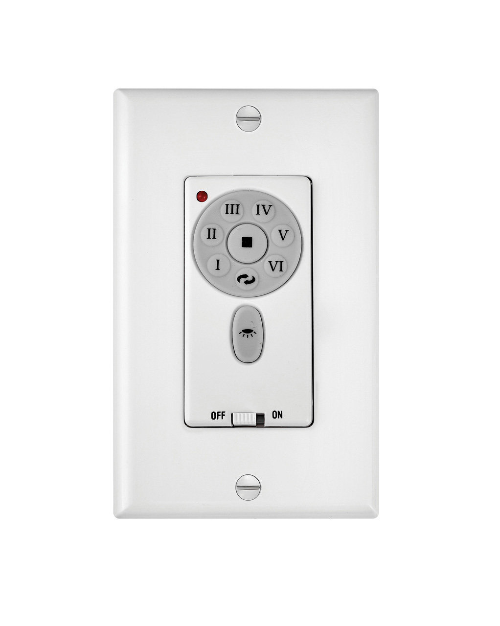 Hinkley 6 Speed DC Button Fan Wall Control in White | Wayfair