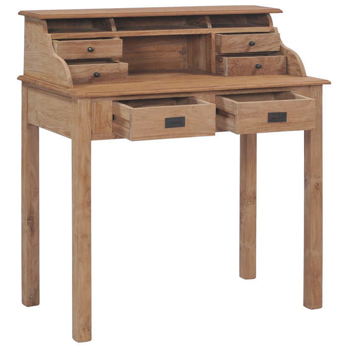 Millwood Pines Charece Solid Wood Desk | Wayfair