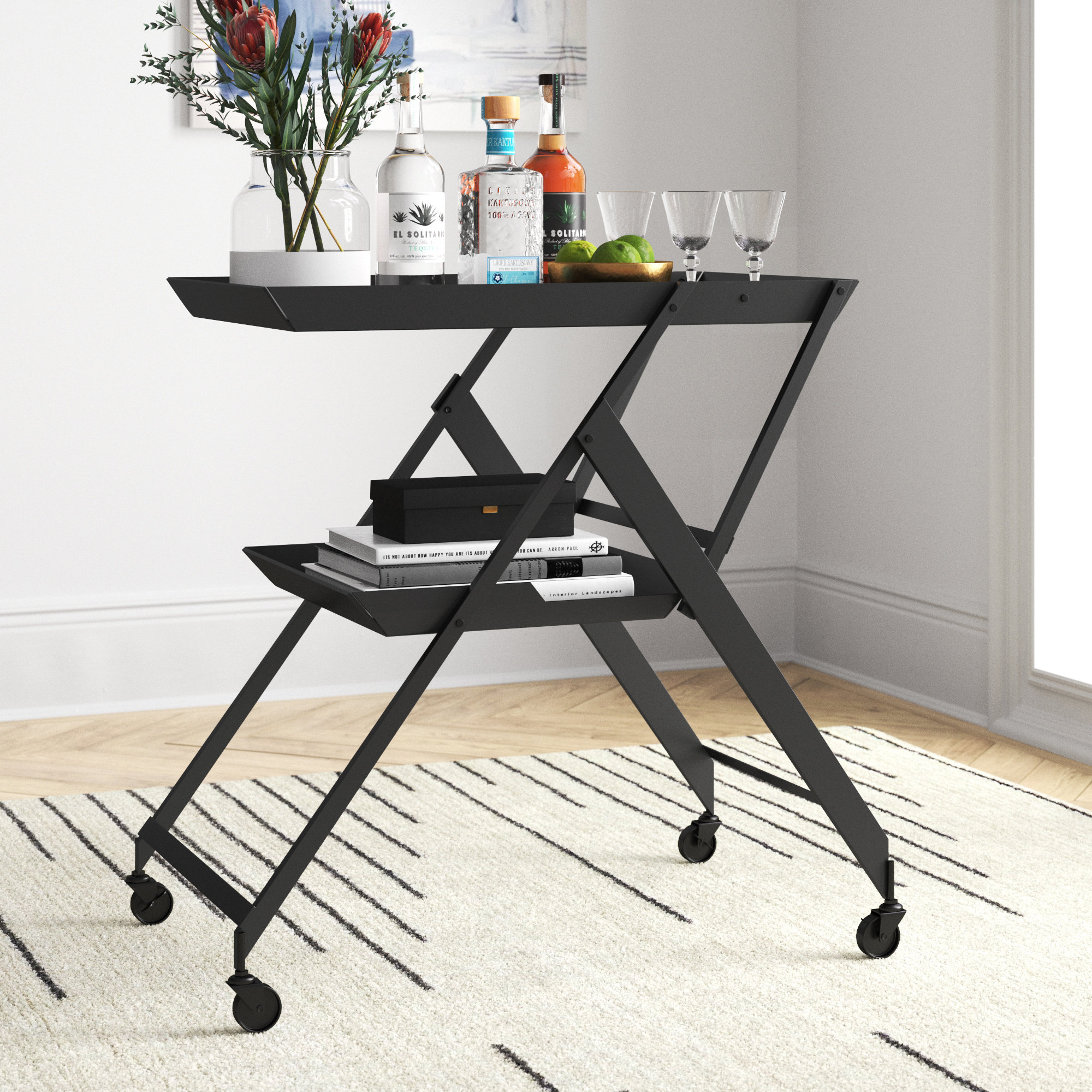 Mercury Row® Eure Bar Cart & Reviews | Wayfair