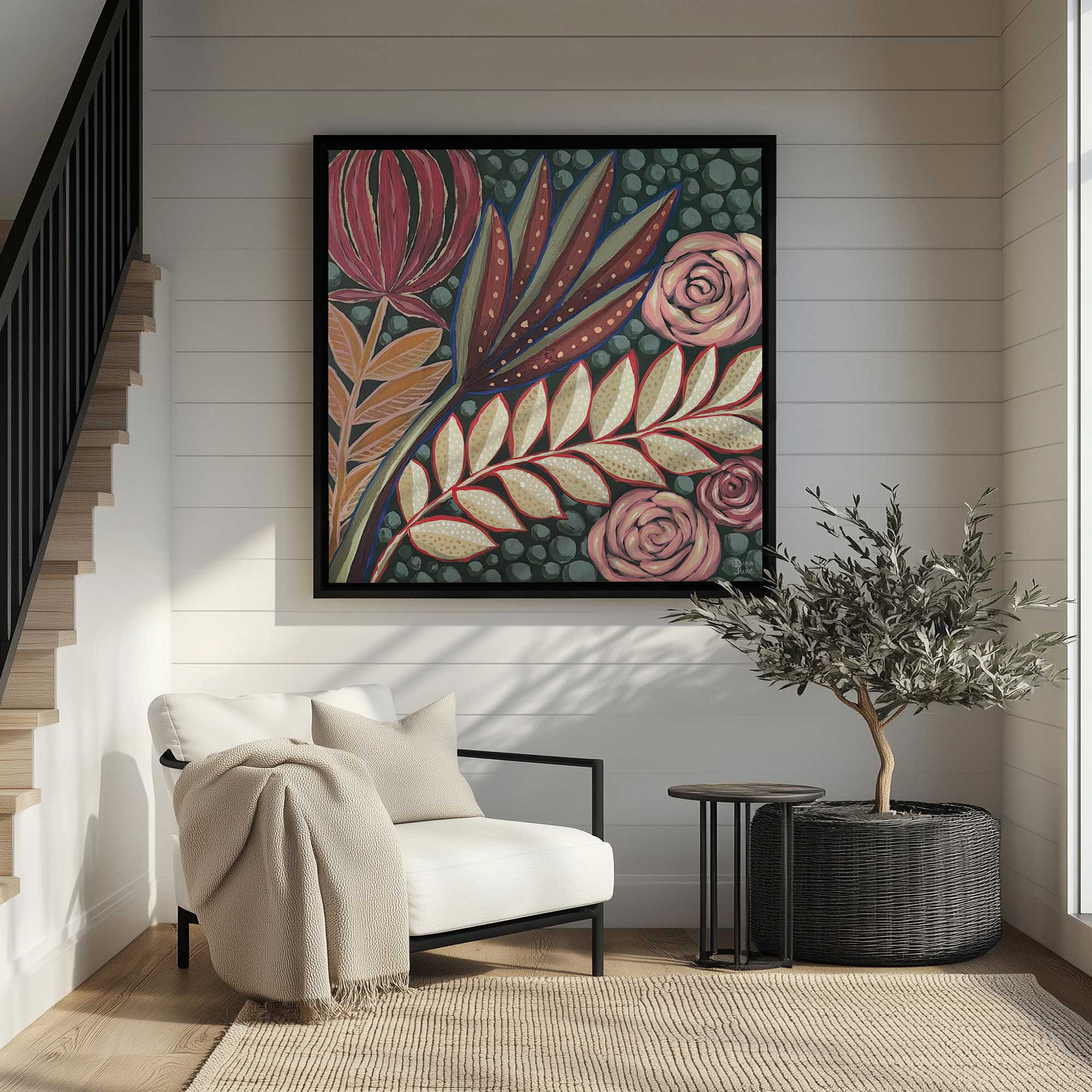 Dakota Fields Tropical Florals by Dina June Canvas Art Print | Wayfair