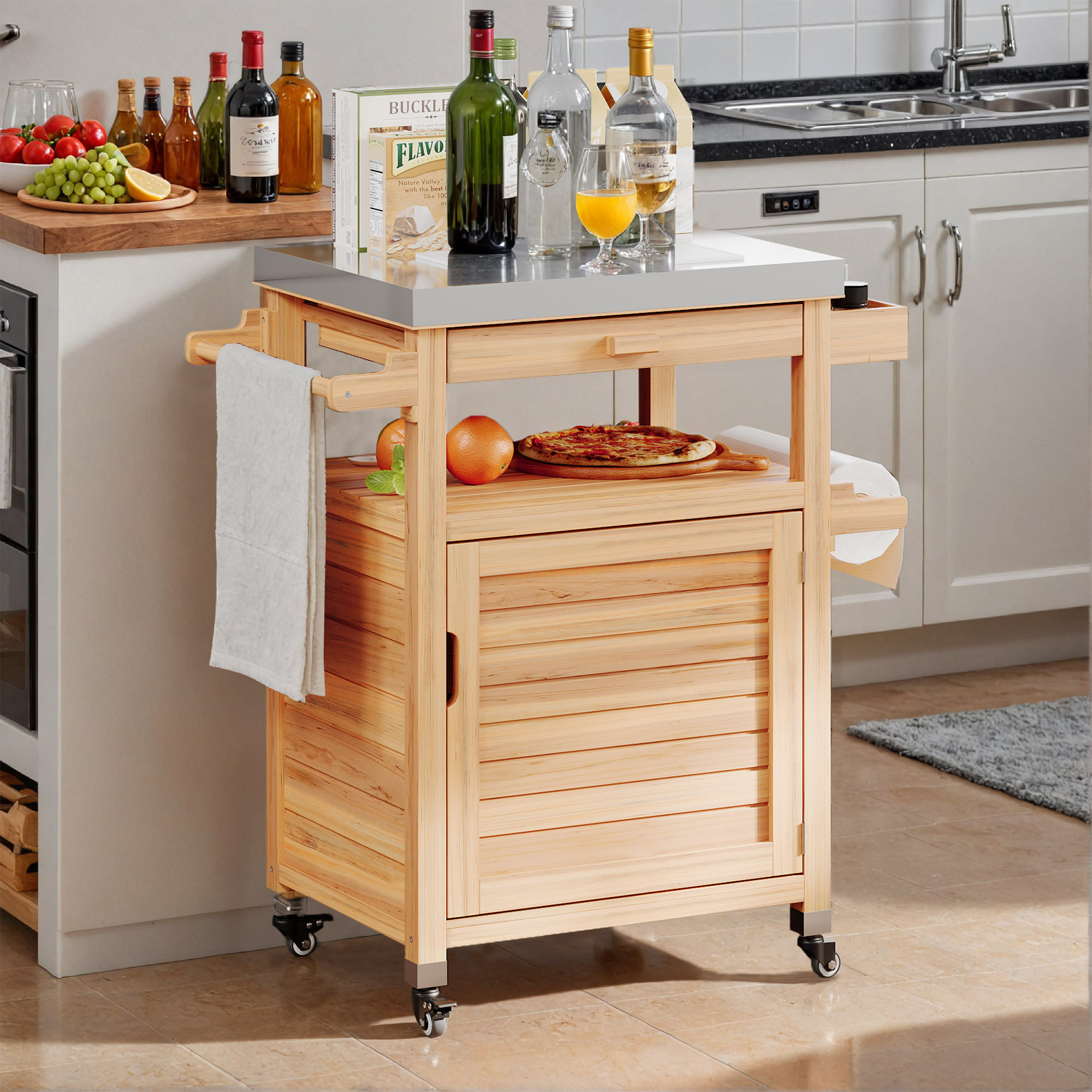 Williston Forge Compact Patio Bar Serving Cart - Wayfair Canada