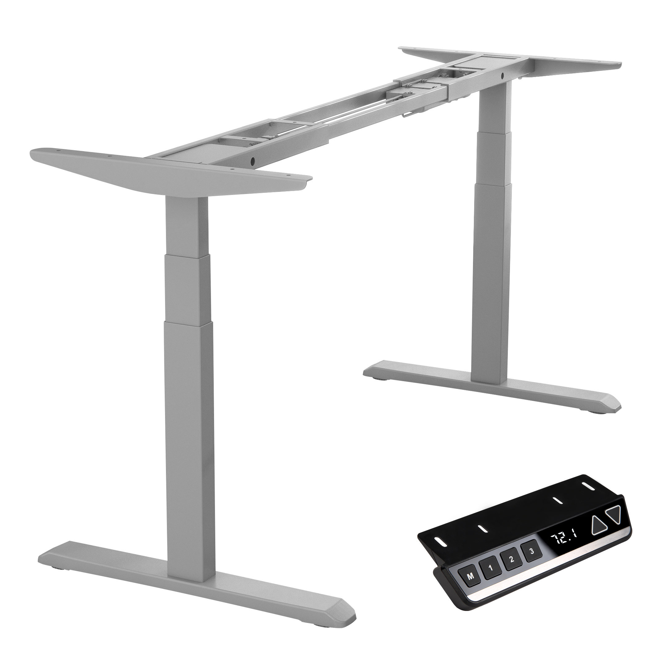Inbox Zero Dual Motor Height Adjustable Electric Standing Desk Frame ...
