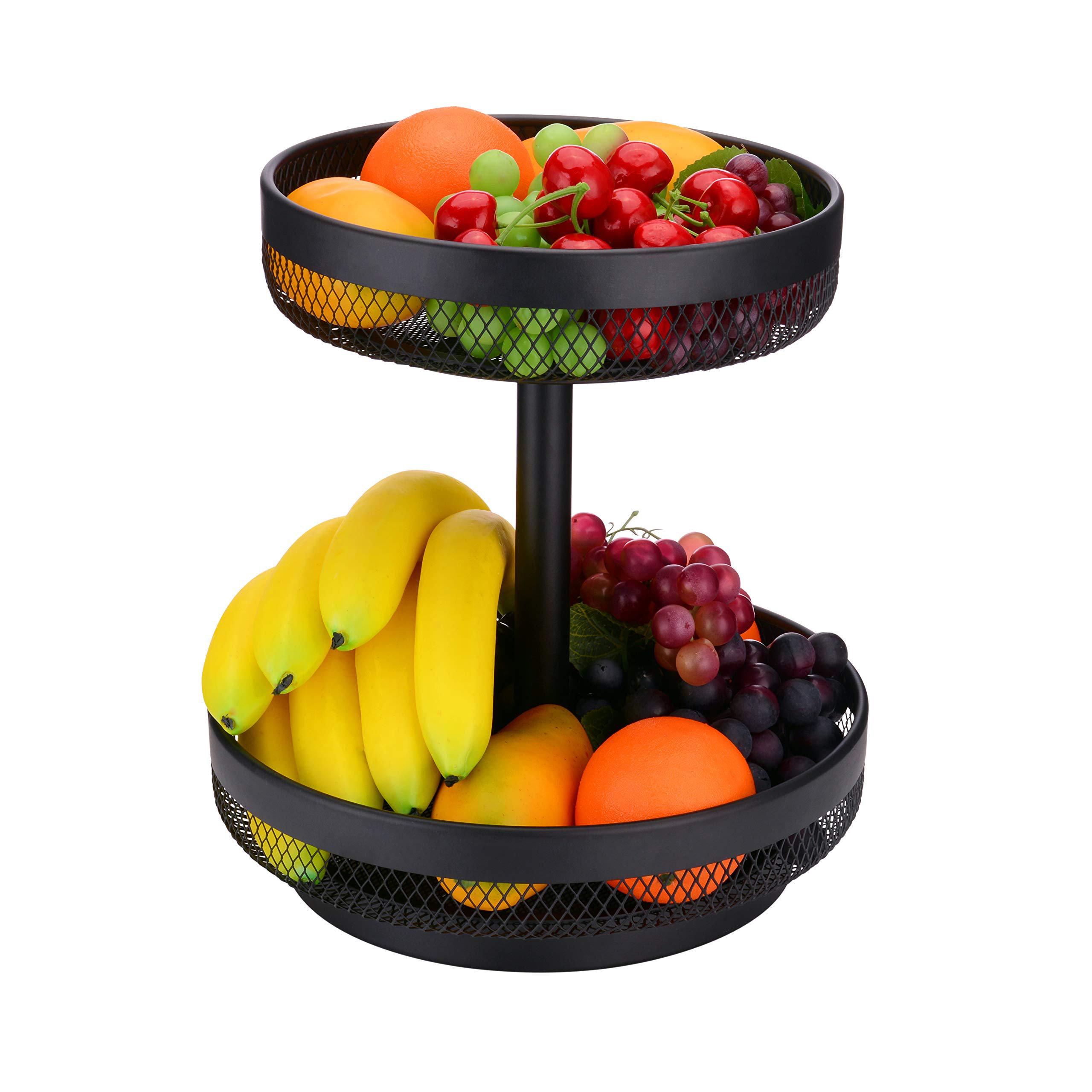 Latitude Run® 2 Tier Fruit Basket Mesh Fruit Bowl - Basket Stand For ...