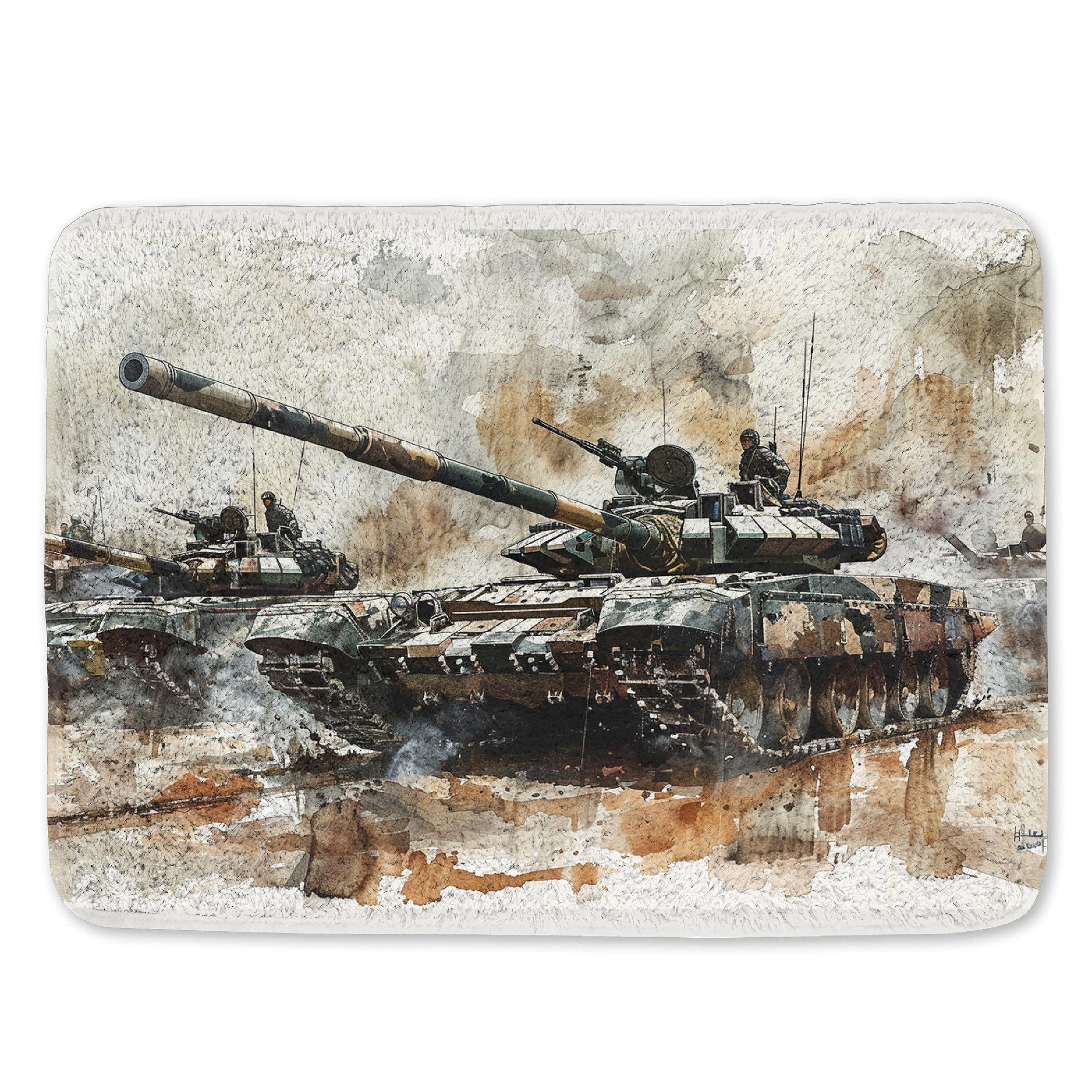 East Urban Home Tanks Bath Mat Military Bathroom Decor Combat Vehicles ...