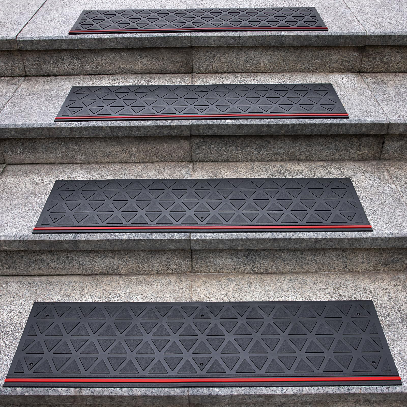 Latitude Run® Rubber Stair Treads 35" X 10", 5PCS Outdoor Stair Treads ...
