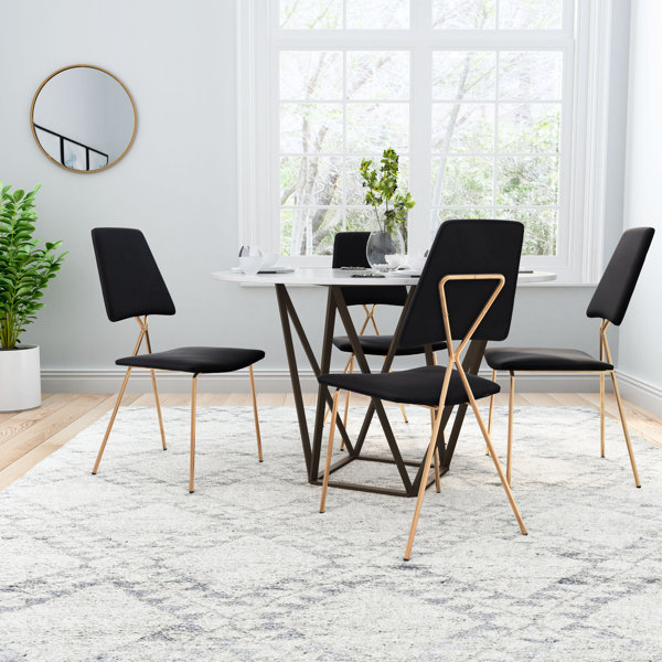 Mercer41 Upholstered Metal Side Chair | Wayfair