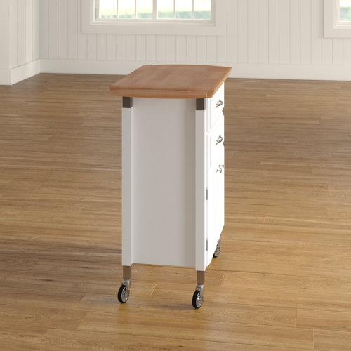 Charlton Home® Hamilton Wood Kitchen Cart & Reviews | Wayfair