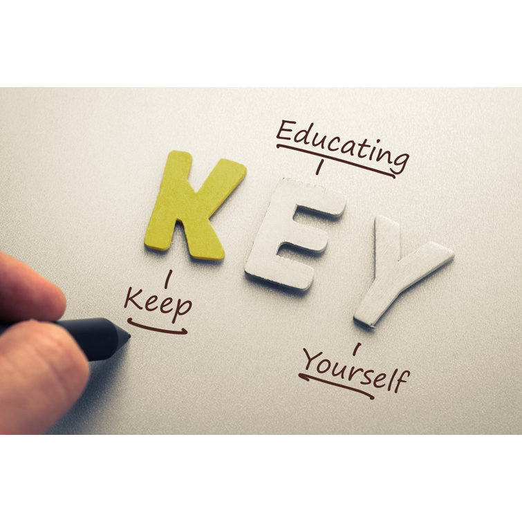 Ebern Designs Key Success Acronym by Patpitchaya - Wrapped Canvas Print ...