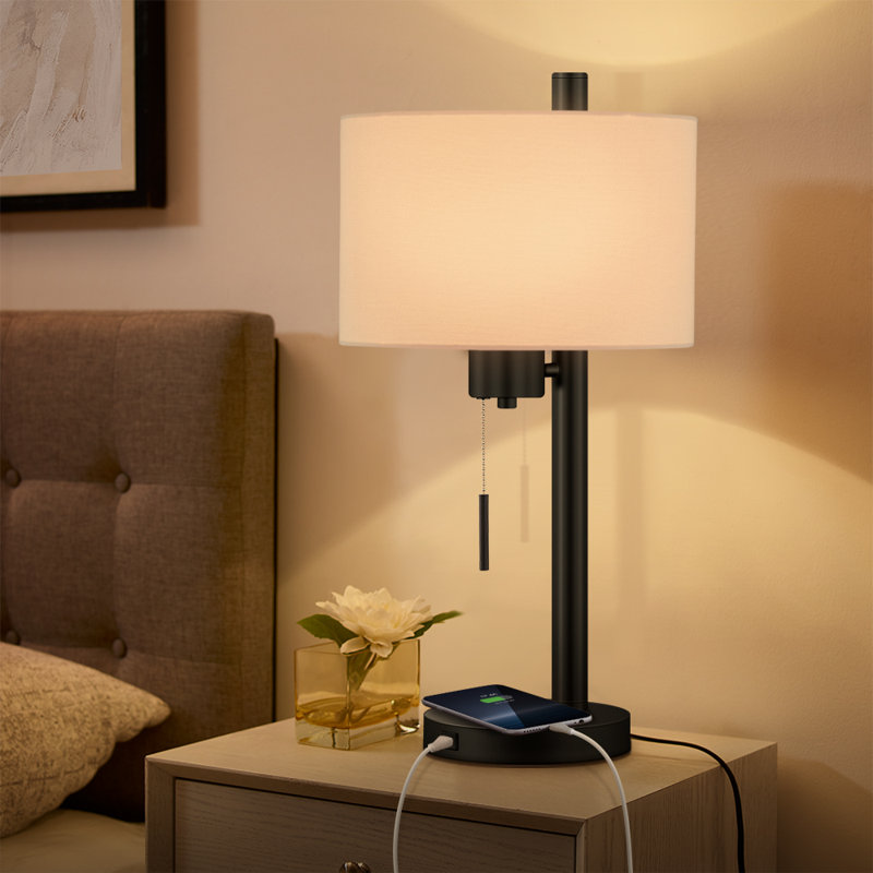 Wade Logan® Jenn Metal USB Table Lamp & Reviews | Wayfair