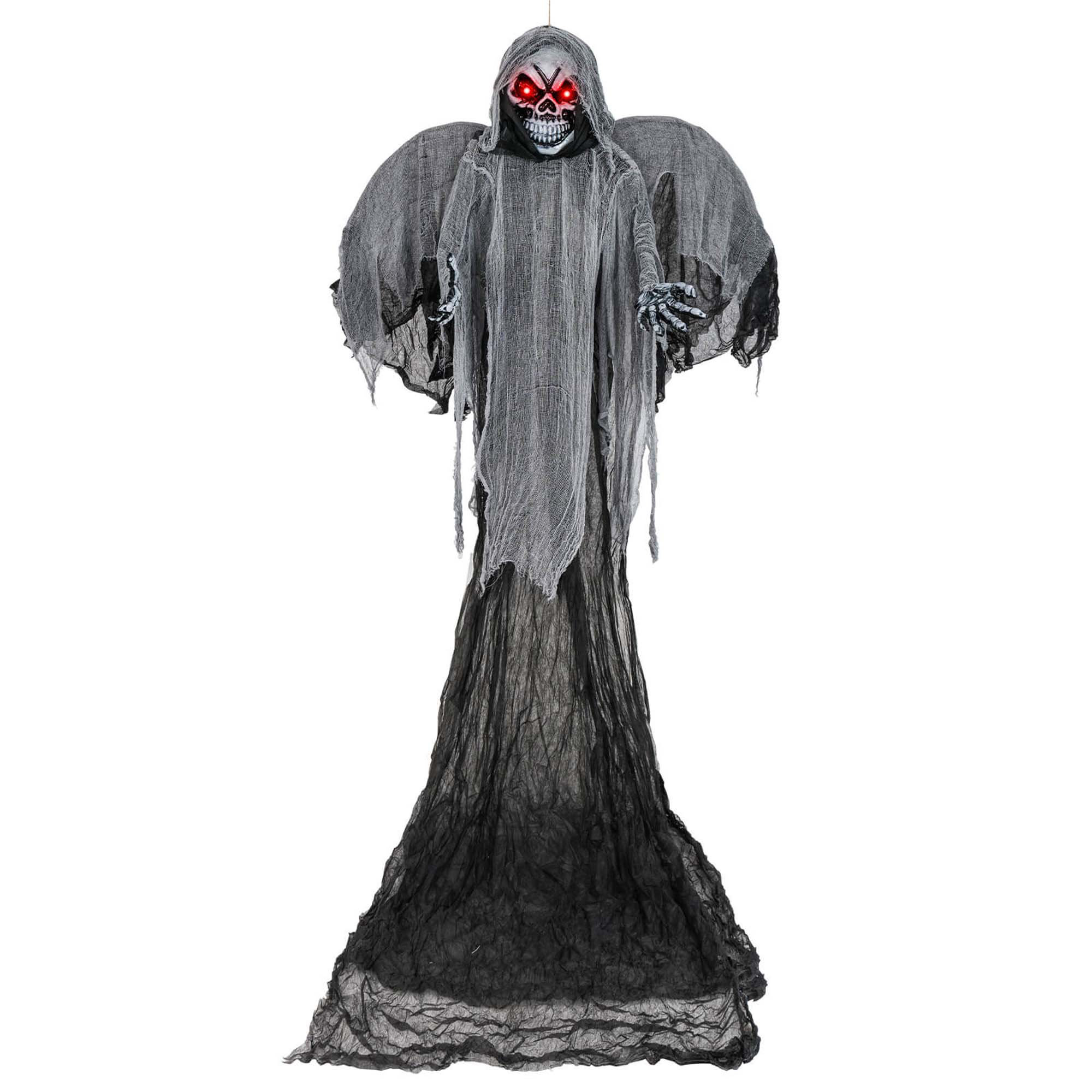 The Holiday Aisle® 12.1 Ft Hanging Halloween Decoration Skeleton Ghost ...