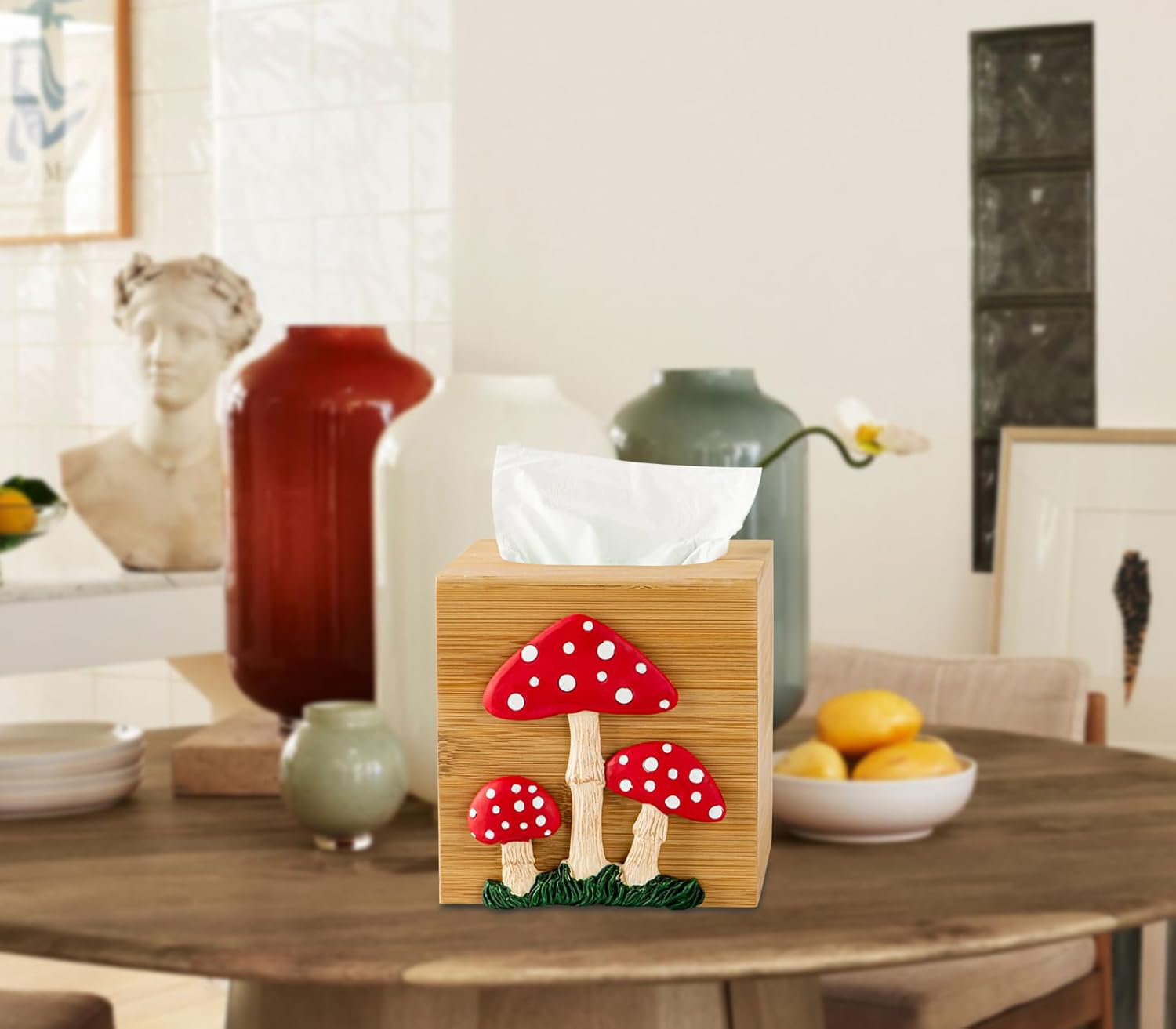 Gracie Oaks Mushroom Tissue Box Cover | Wayfair
