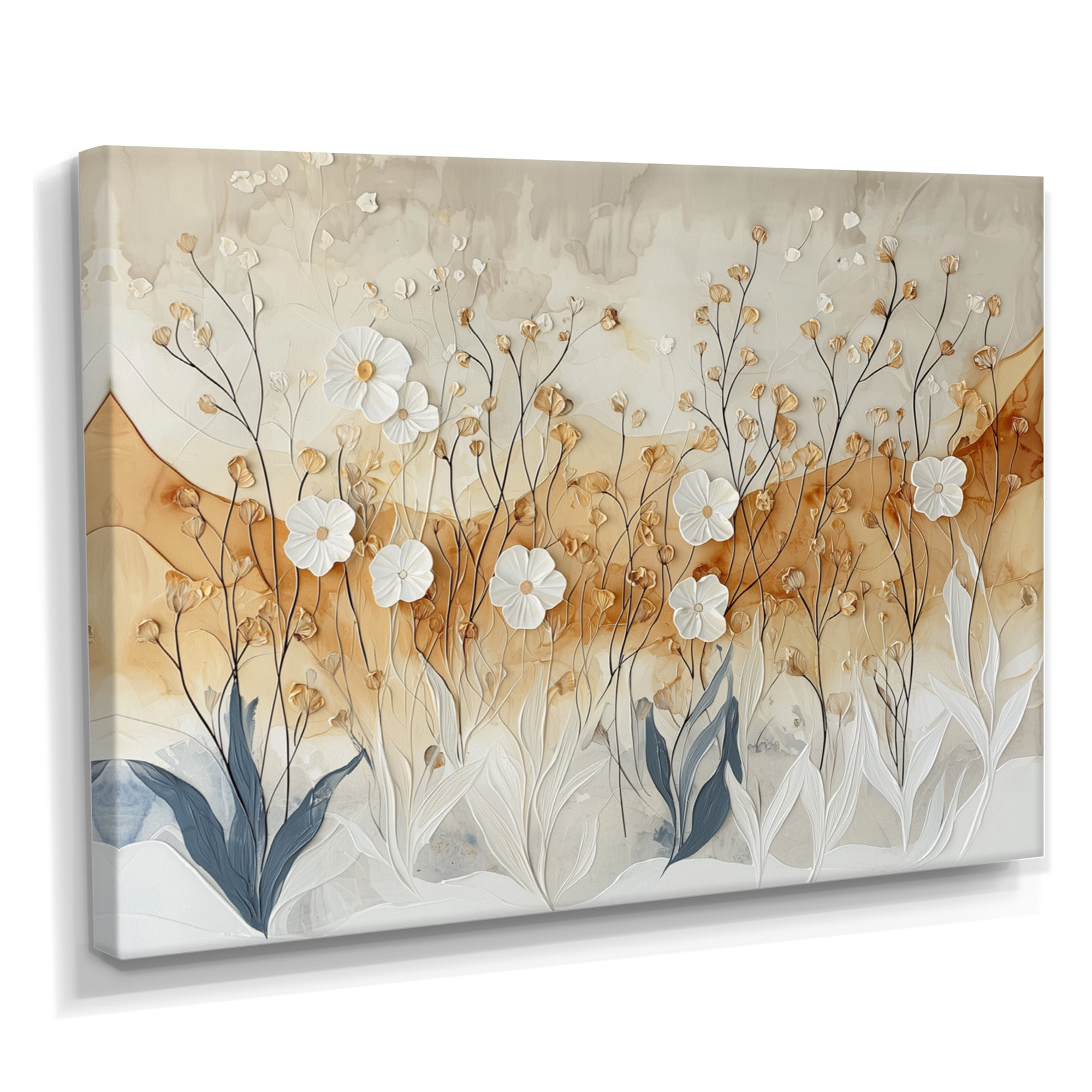 Winston Porter Chaya Soft Creame Morning Glory Flowers Field II ...