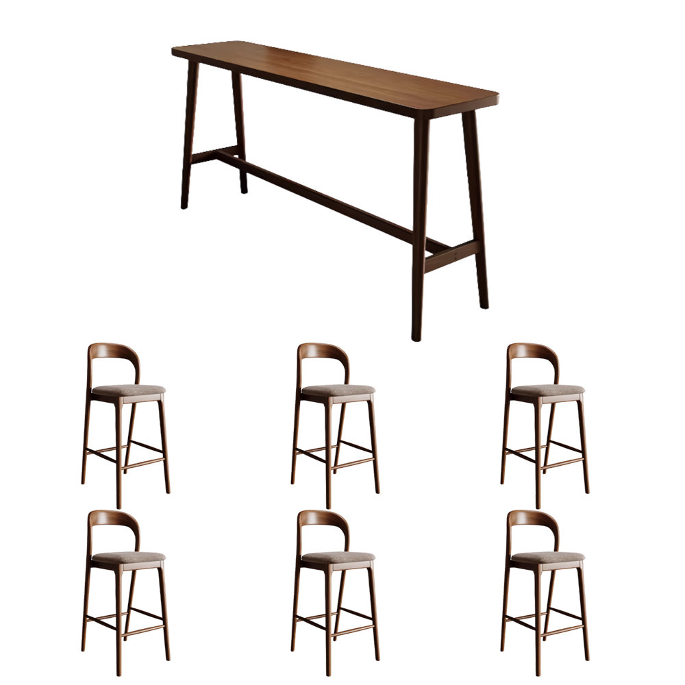 HONELS Solid wood simple bar table | Wayfair