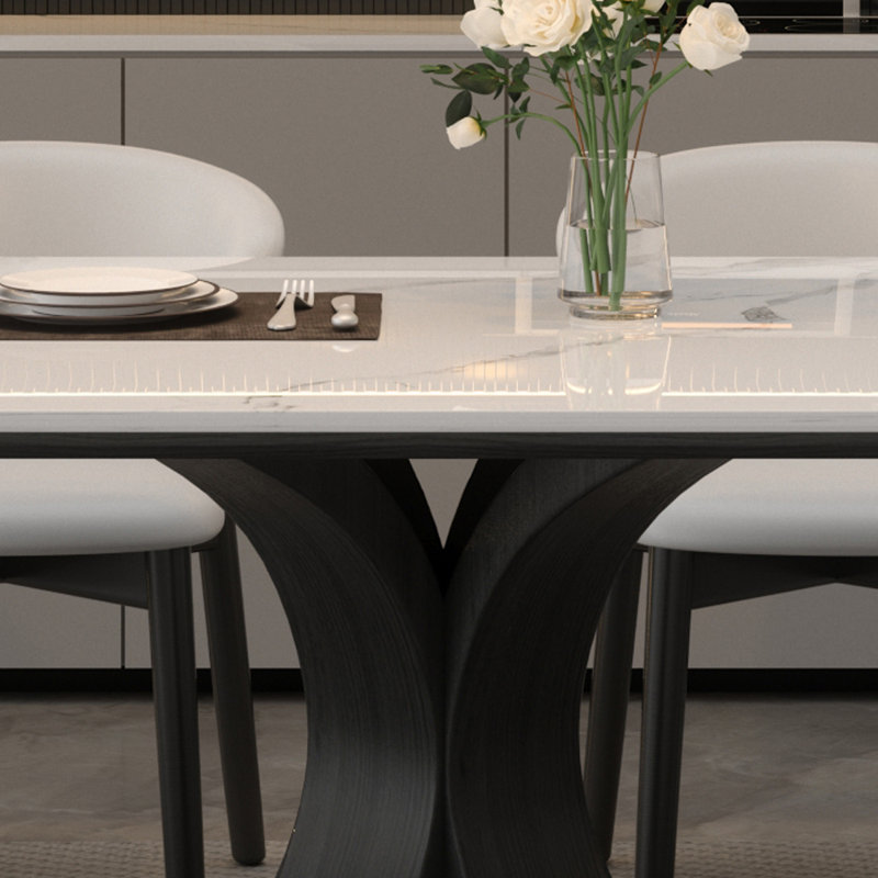 MRzenghong Modern Rock Slab Full Support Dining Table Set | Wayfair