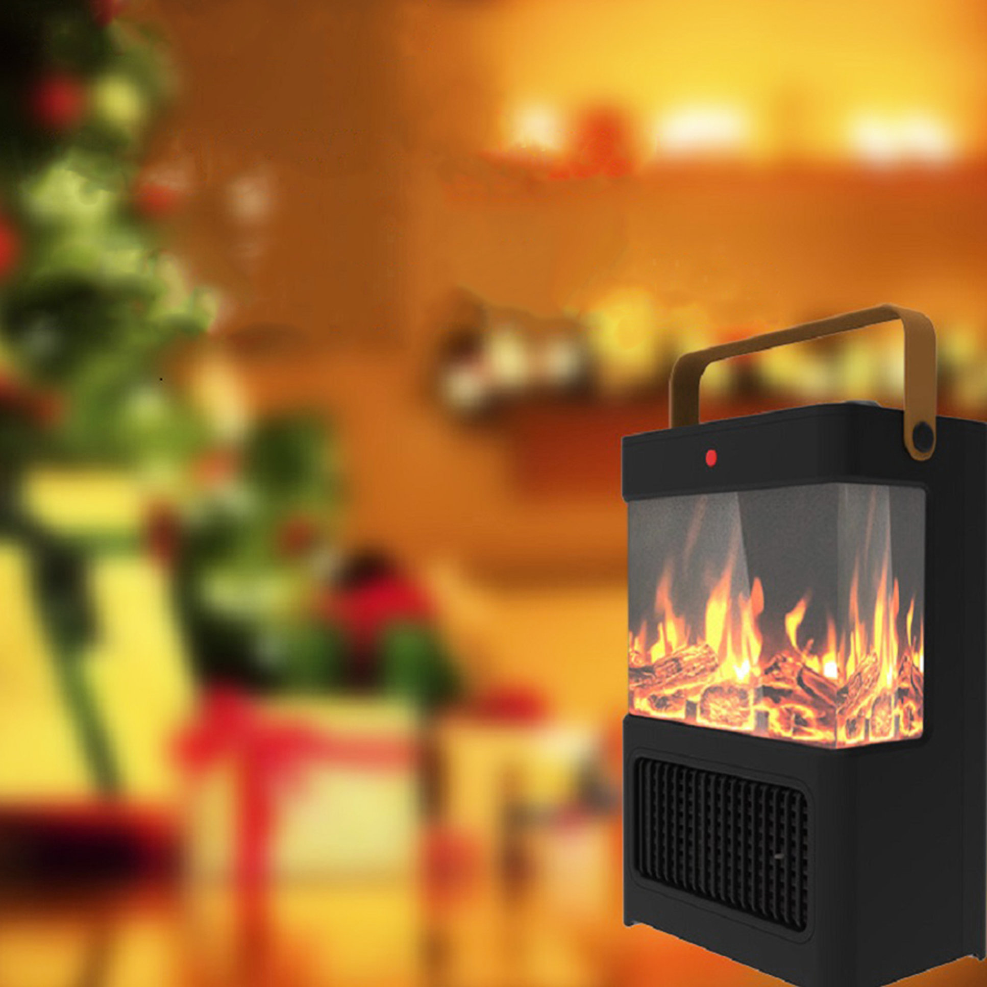 Symple Stuff Chaufferette de foyer électrique 1500W, flamme à DEL 3D ...