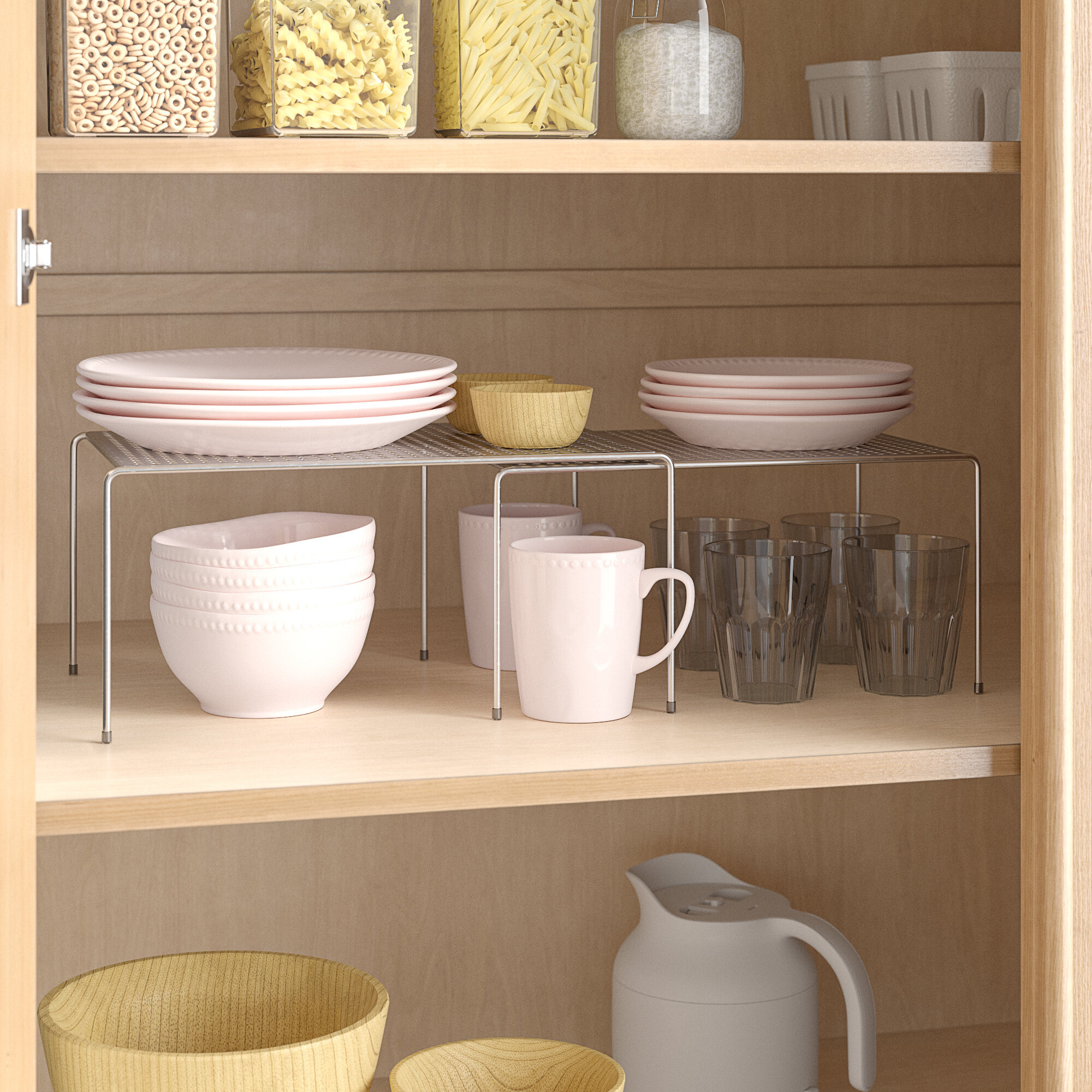 iDesign Classico Metal Cabinet Expandable and Stackable Shelving, 14" x ...