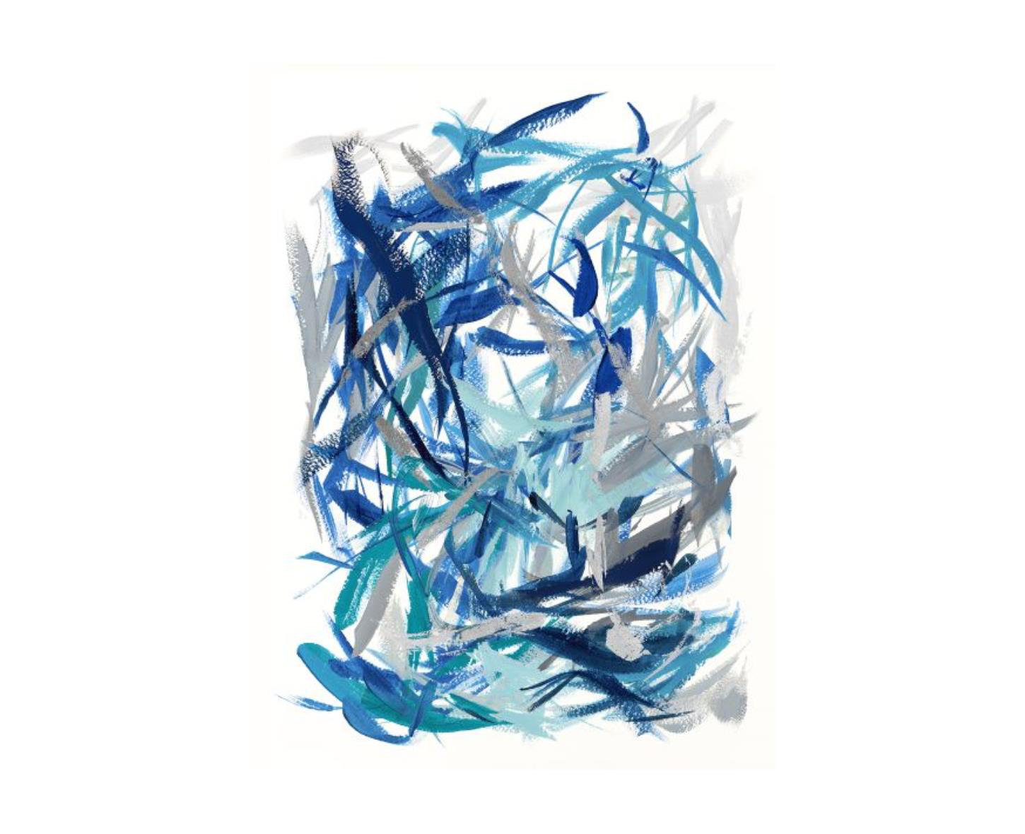 Chelsea Art Studio Fern Cassidy Blue Rising II On Canvas by Fern ...