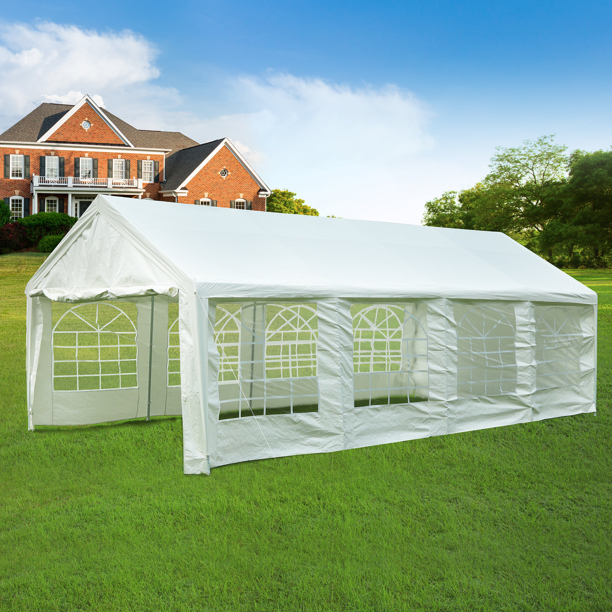 YITAHOME Outdoor White Party Tent with Windows & Reviews | Wayfair