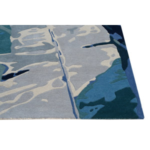 Wade Logan® Booska Abstract Hand Tufted Wool Area Rug | Wayfair