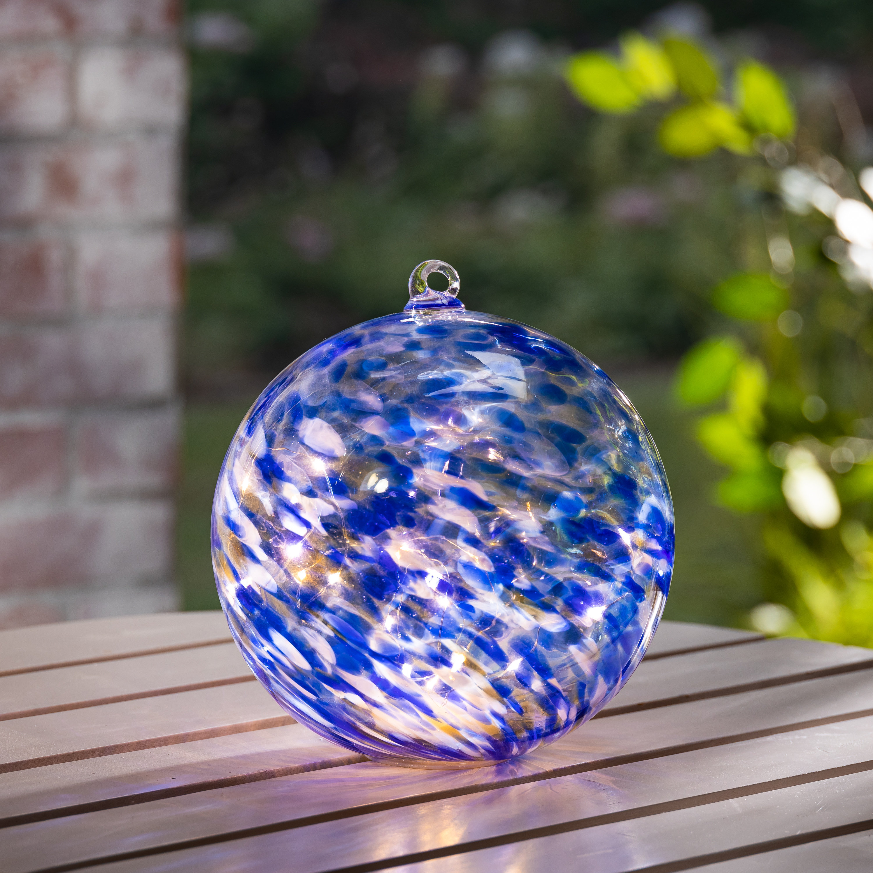 The Holiday Aisle® Anneice Solar Handblown Glass Sphere | Wayfair