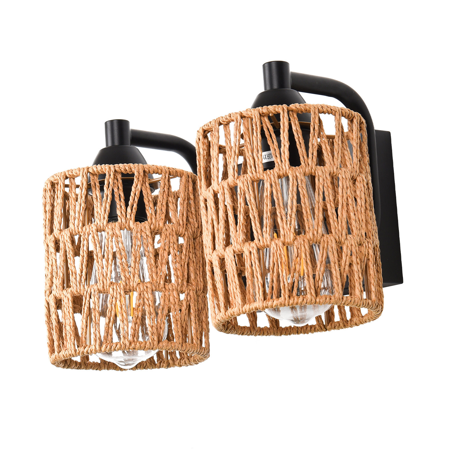 Dakota Fields Rattan Vanity Light | Wayfair