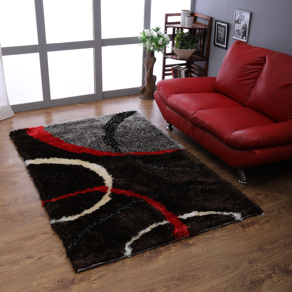 Union Rustic Manns HAND TUFTED SHAG POLYESTER ECO-FRIENDLY AREA RUGS ...