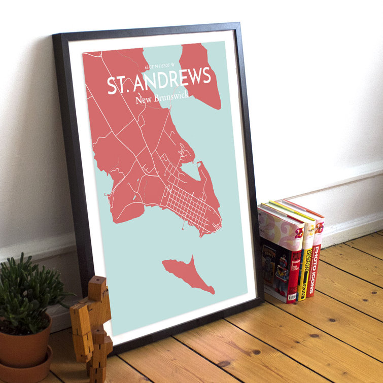 East Urban Home St. Andrews City Map - Unframed Graphic Art | Wayfair.co.uk