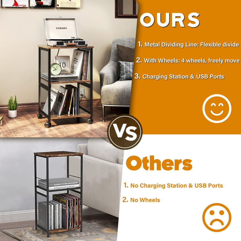 17 Stories 3-Tier Audio Rack | Wayfair