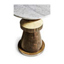 Jonathan Charles Fine Furniture Rook Genuine Marble Pedestal End Table ...