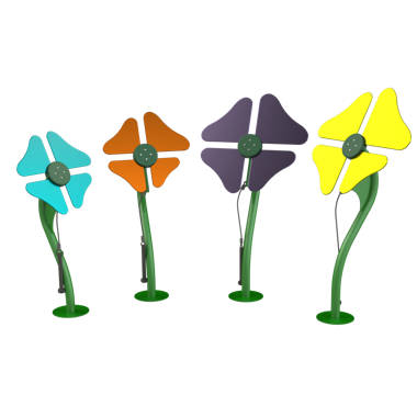 Freenotes Harmony Park Flower Metal Playground Panel with Activity ...