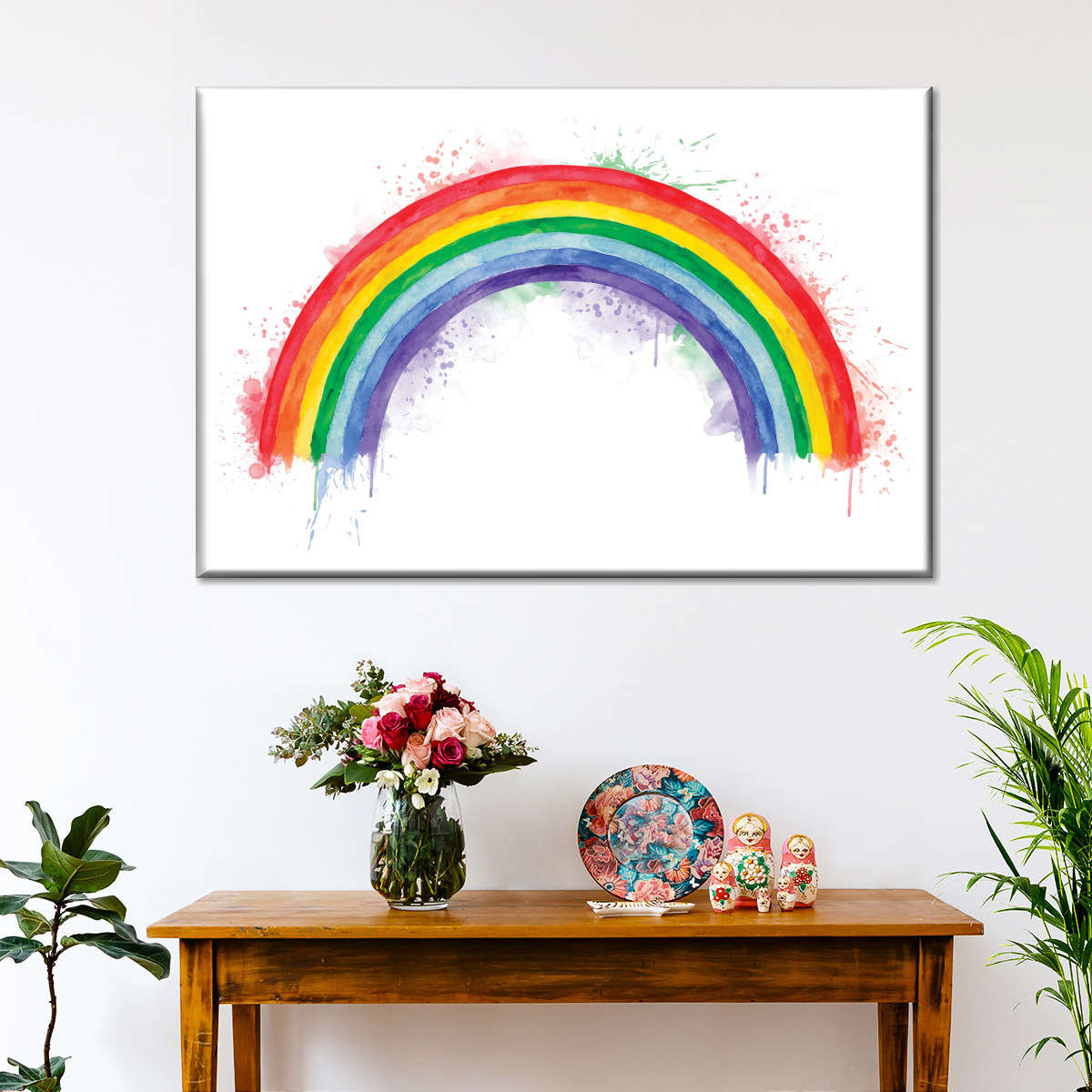 Isabelle & Max™ Rainbow Splash - Wrapped Canvas Print | Wayfair