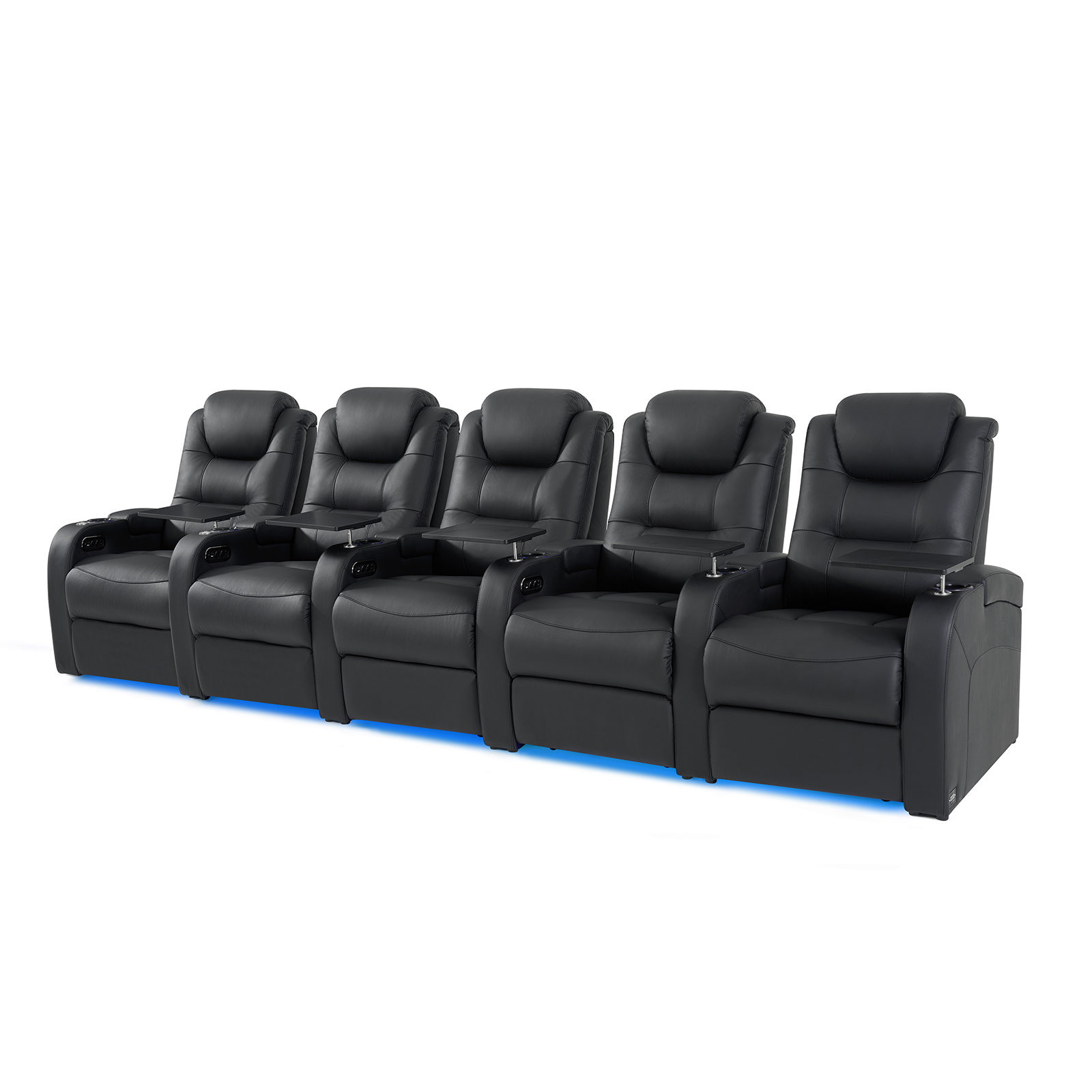 Orren Ellis Leather Home Theater Seating Movie Theater Chairs Theater ...