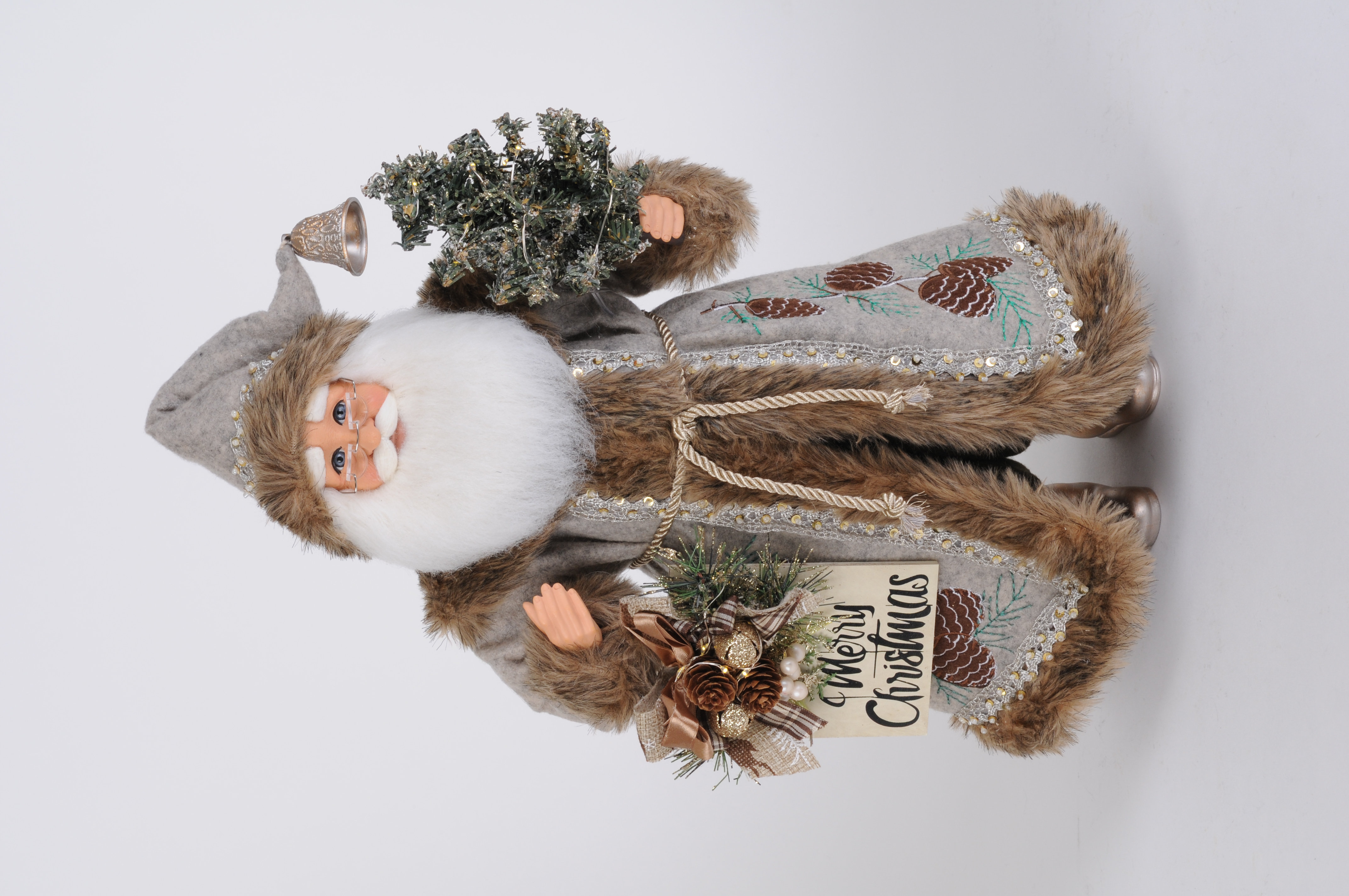 Karen Didion Originals Lighted Pine Santa | Wayfair