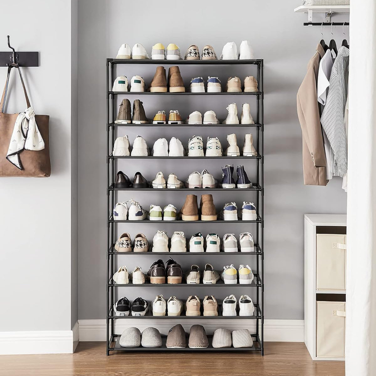Rebrilliant 40 Pair Stackable Shoe Rack | Wayfair