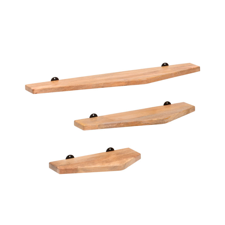 AllModern Glennon 3 Piece Mango Floating Shelf & Reviews | Wayfair