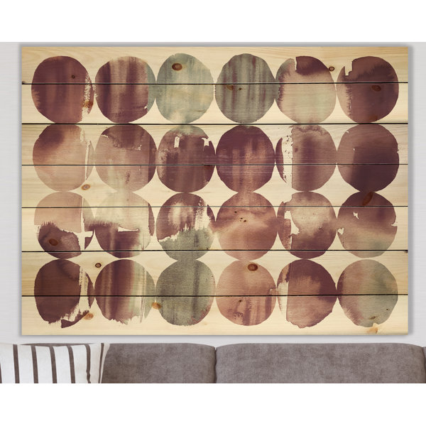 East Urban Home Plum Dots Minimal Geometric II - Transitional Print on ...